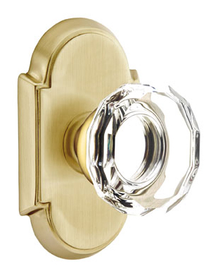Emtek Products, Inc. 8108-LW-US4-2.38 - Emtek Lowell Clear Glass Door ...