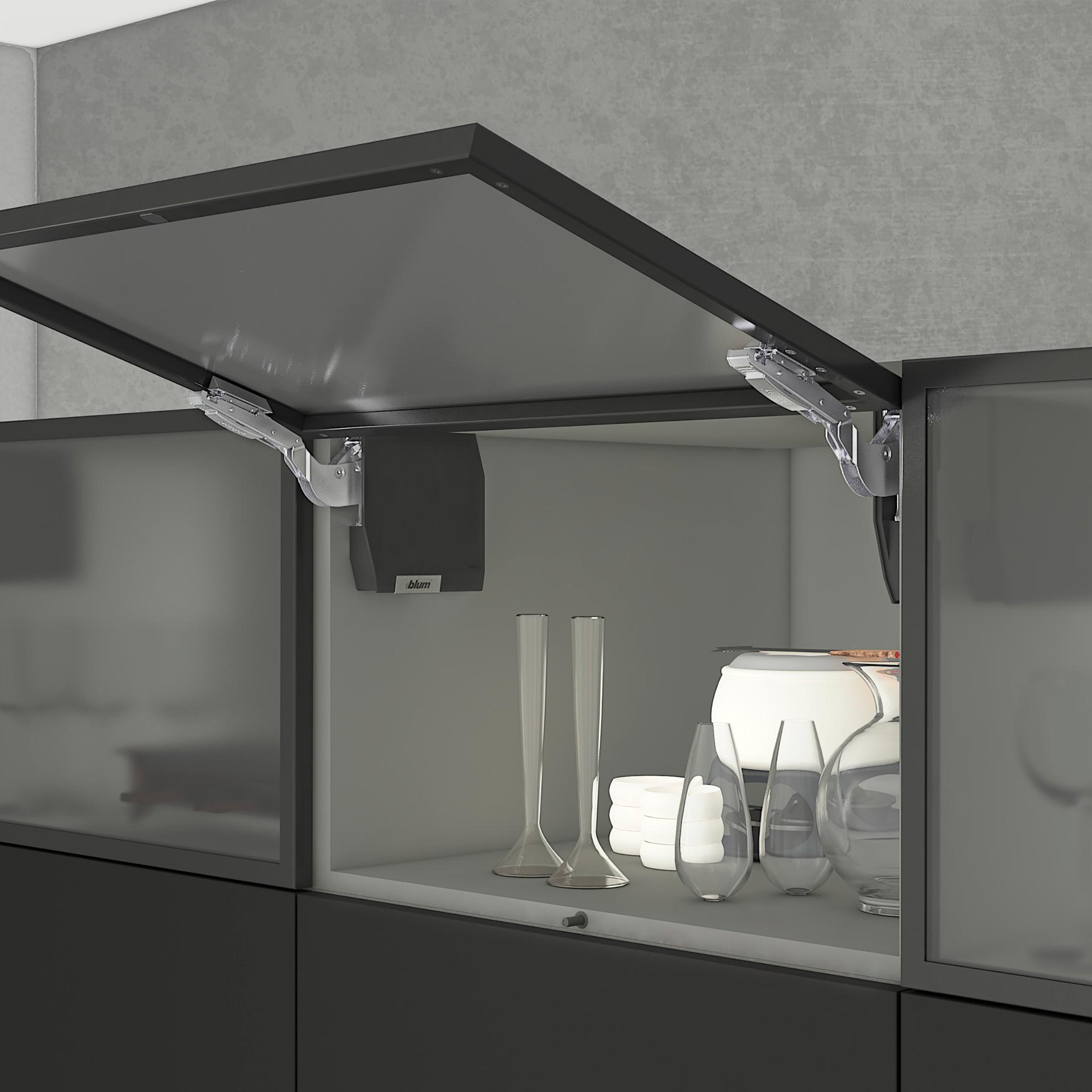 Blum AVENTOS-HK-S-TIP-ON - AVENTOS HK-S TIP-ON Lift System for Small ...